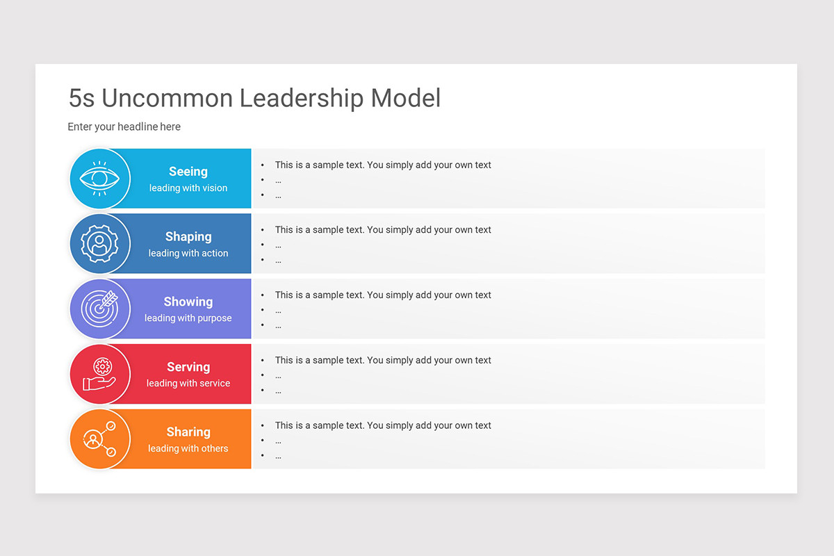 5s Uncommon Leadership Model Keynote Template | Nulivo Market