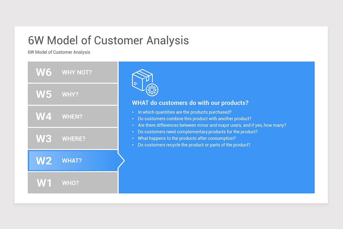 6W Customer Analysis Model Google Slides Template | Nulivo Market
