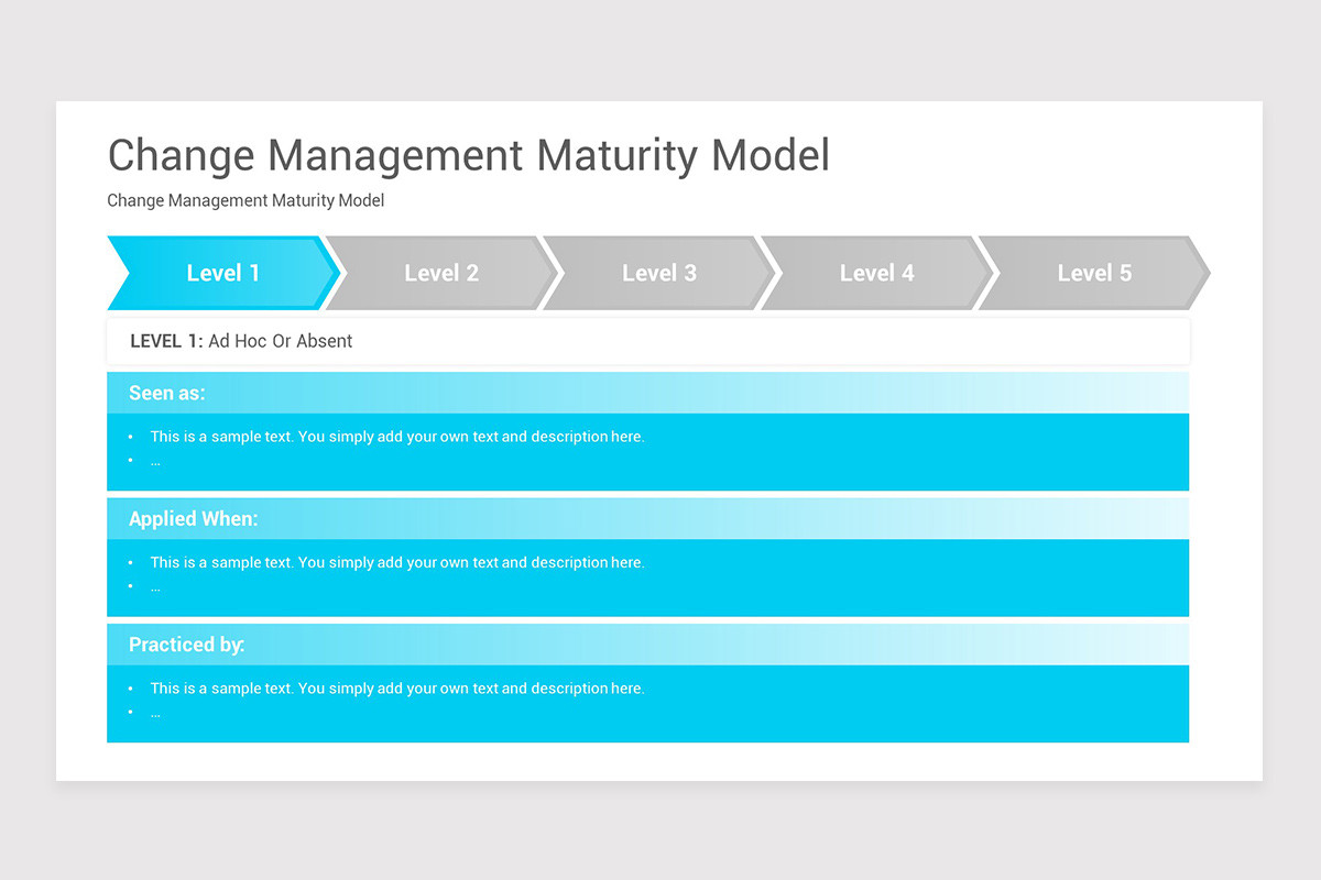Change Management Maturity Model PowerPoint Template | Nulivo Market
