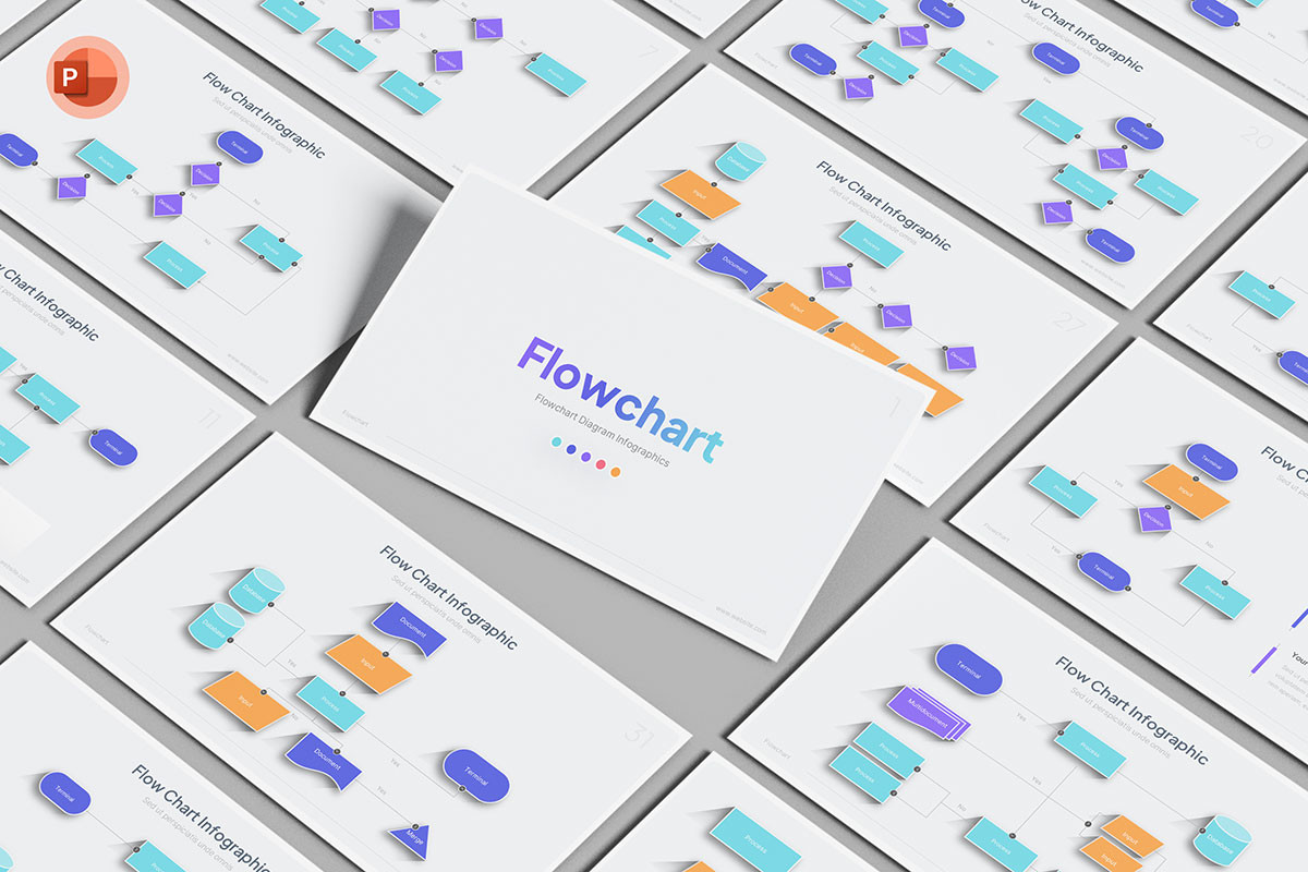 Flowchart Diagrams Infographic Template | Nulivo Market