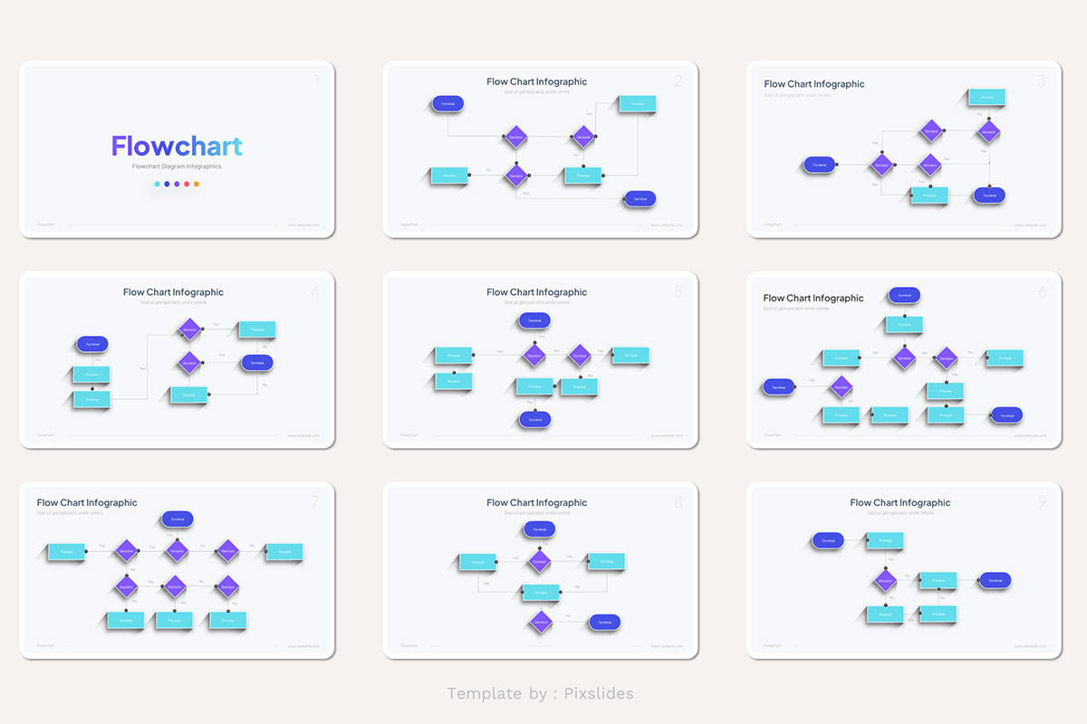 Flowchart Diagrams Infographic Template | Nulivo Market