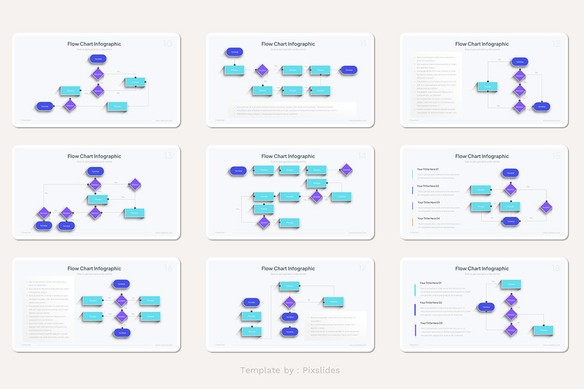 Flowchart Diagrams Infographic Template | Nulivo Market