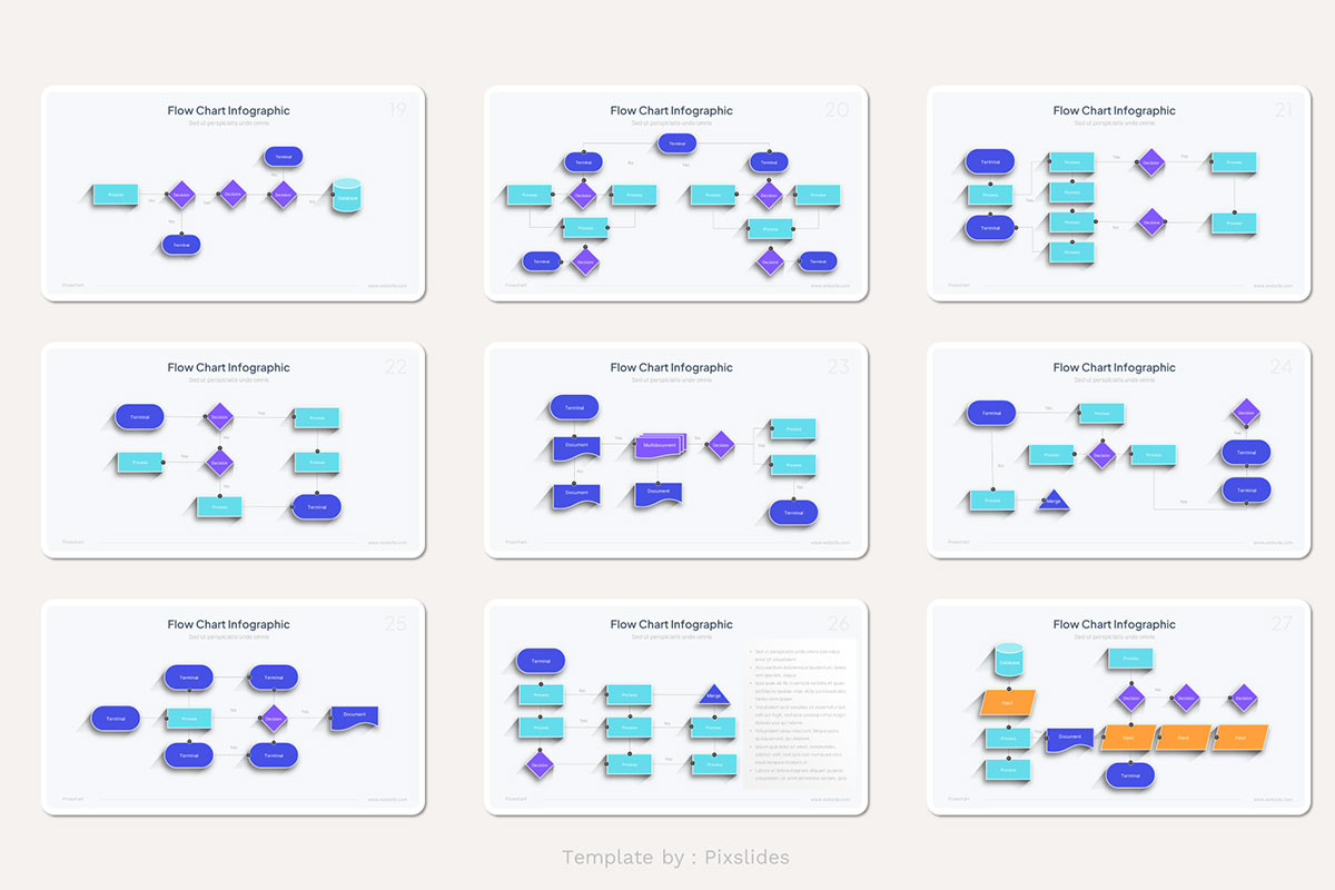 Flowchart Diagrams Infographic Template | Nulivo Market