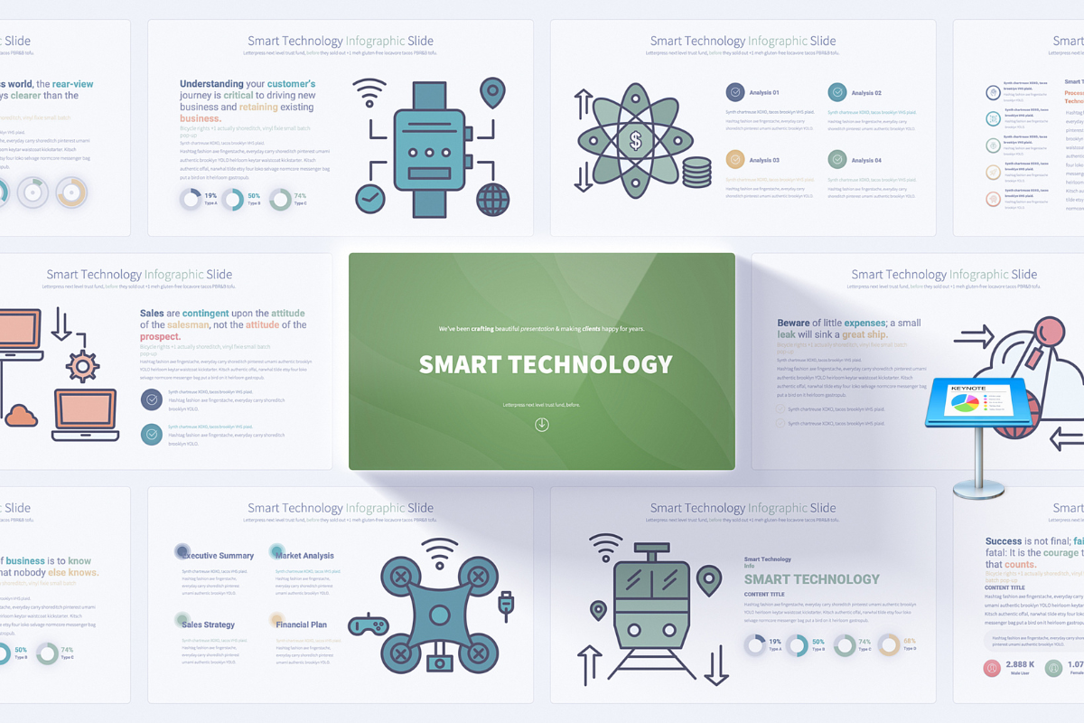 Smart Technology Keynote Infographics - Interactive Slides for Modern ...