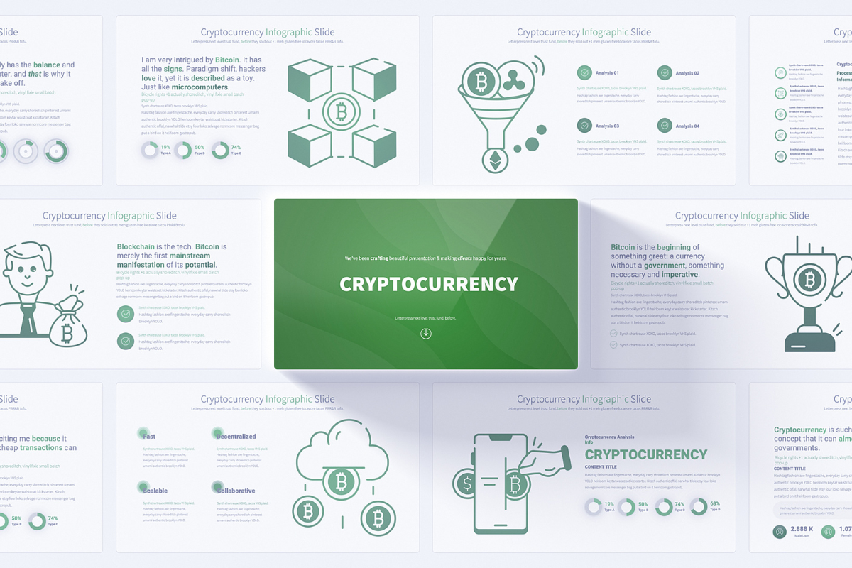 Cryptocurrency PowerPoint Infographics Slides | Nulivo Market
