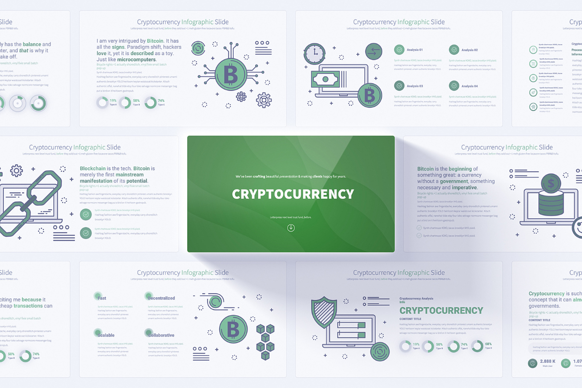 Modern Cryptocurrency PowerPoint Template | Customizable Infographics ...