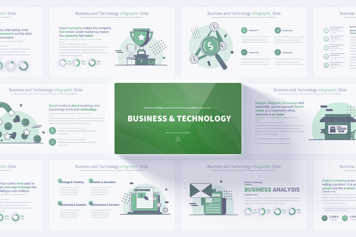 green technology powerpoint template