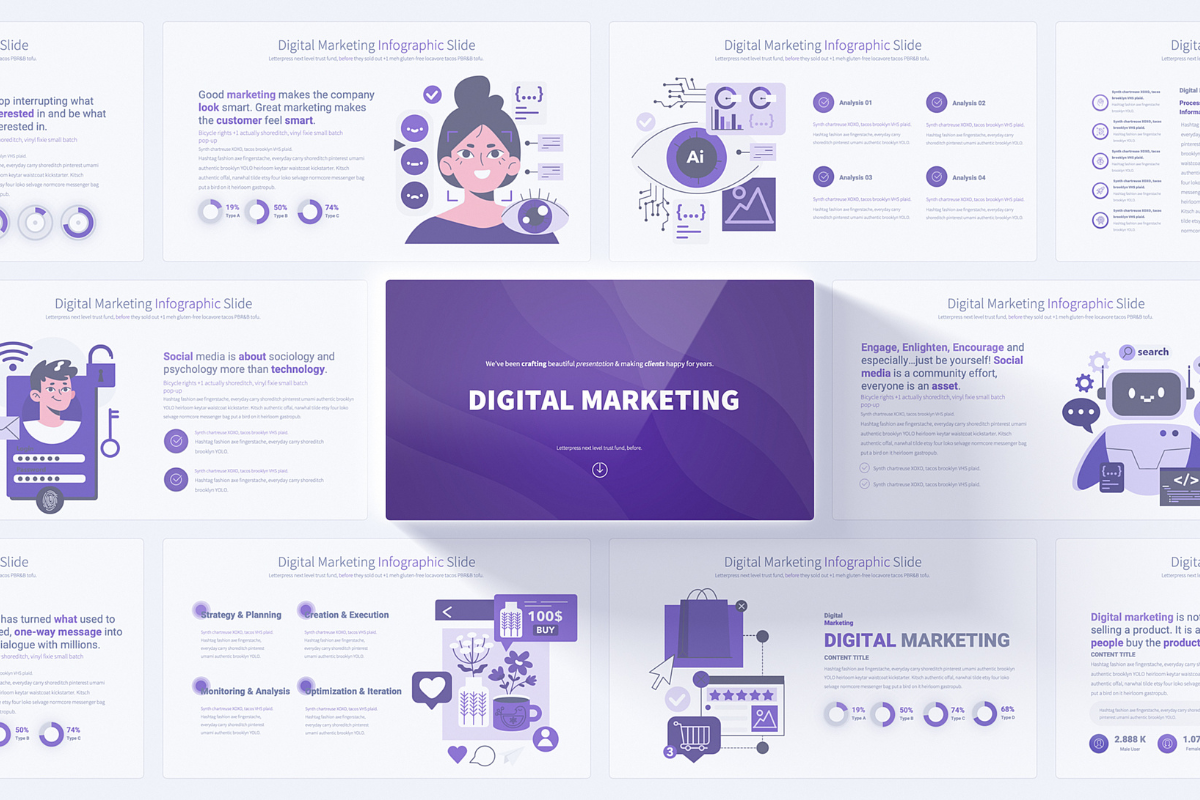 Digital Marketing PowerPoint Template | Nulivo Market