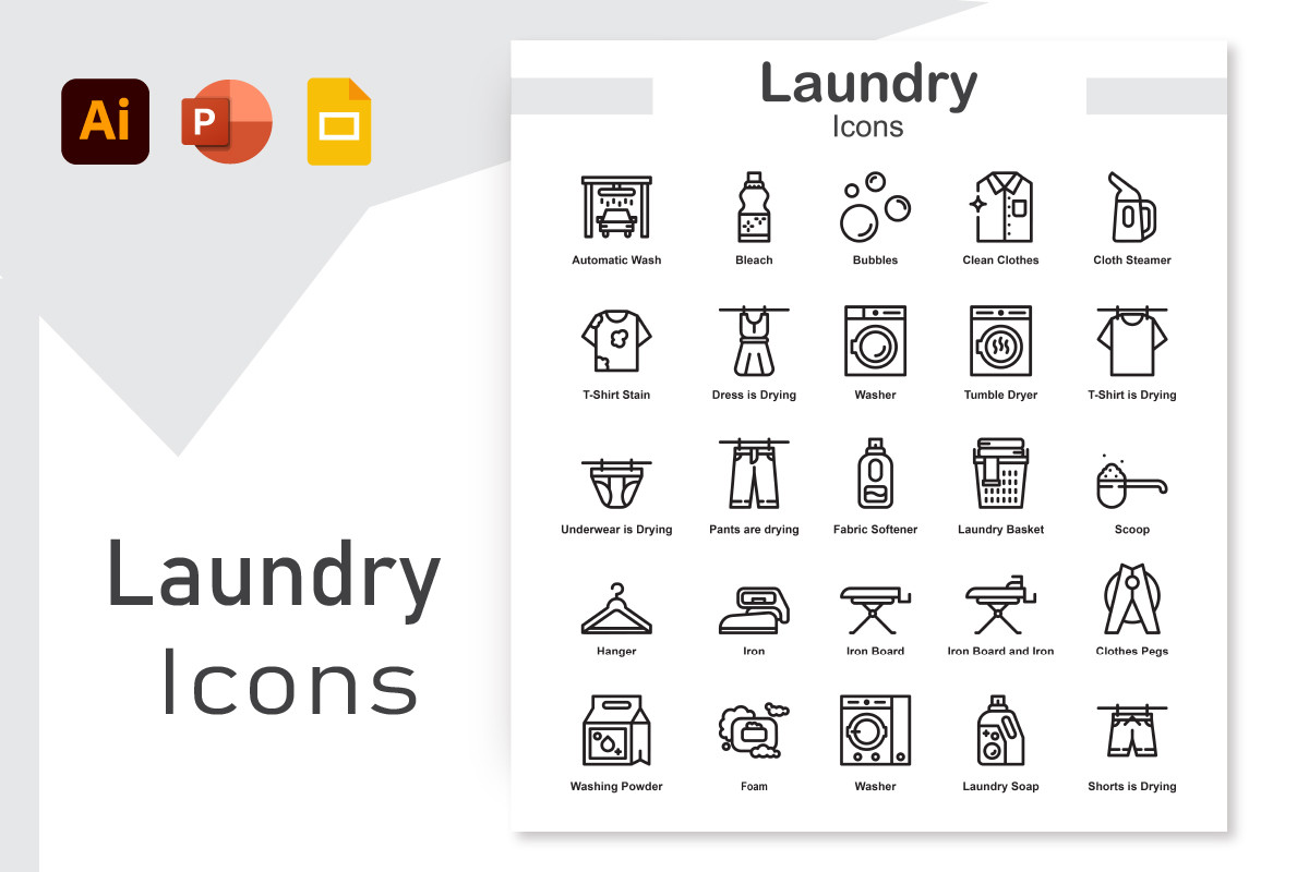 Laundry Icons Set | Nulivo Market