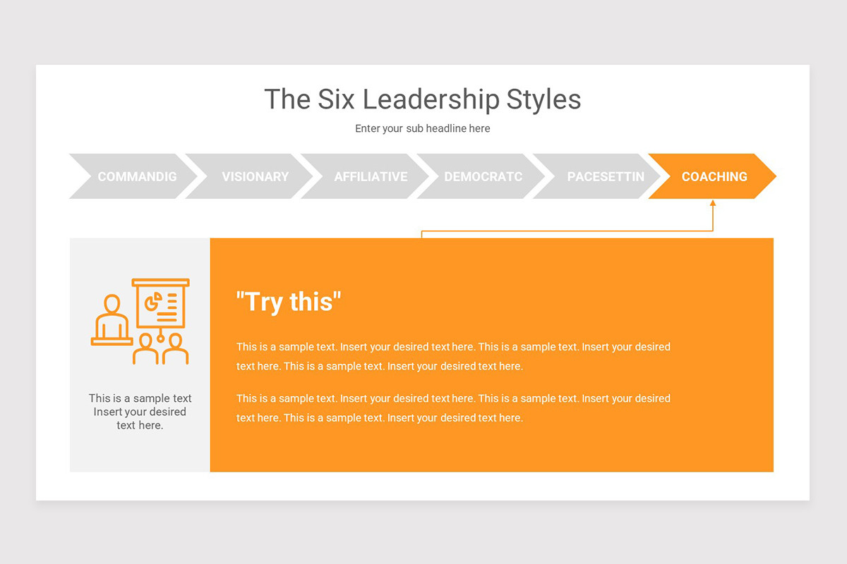 Goleman Six Leadership Styles PowerPoint Template | Nulivo Market