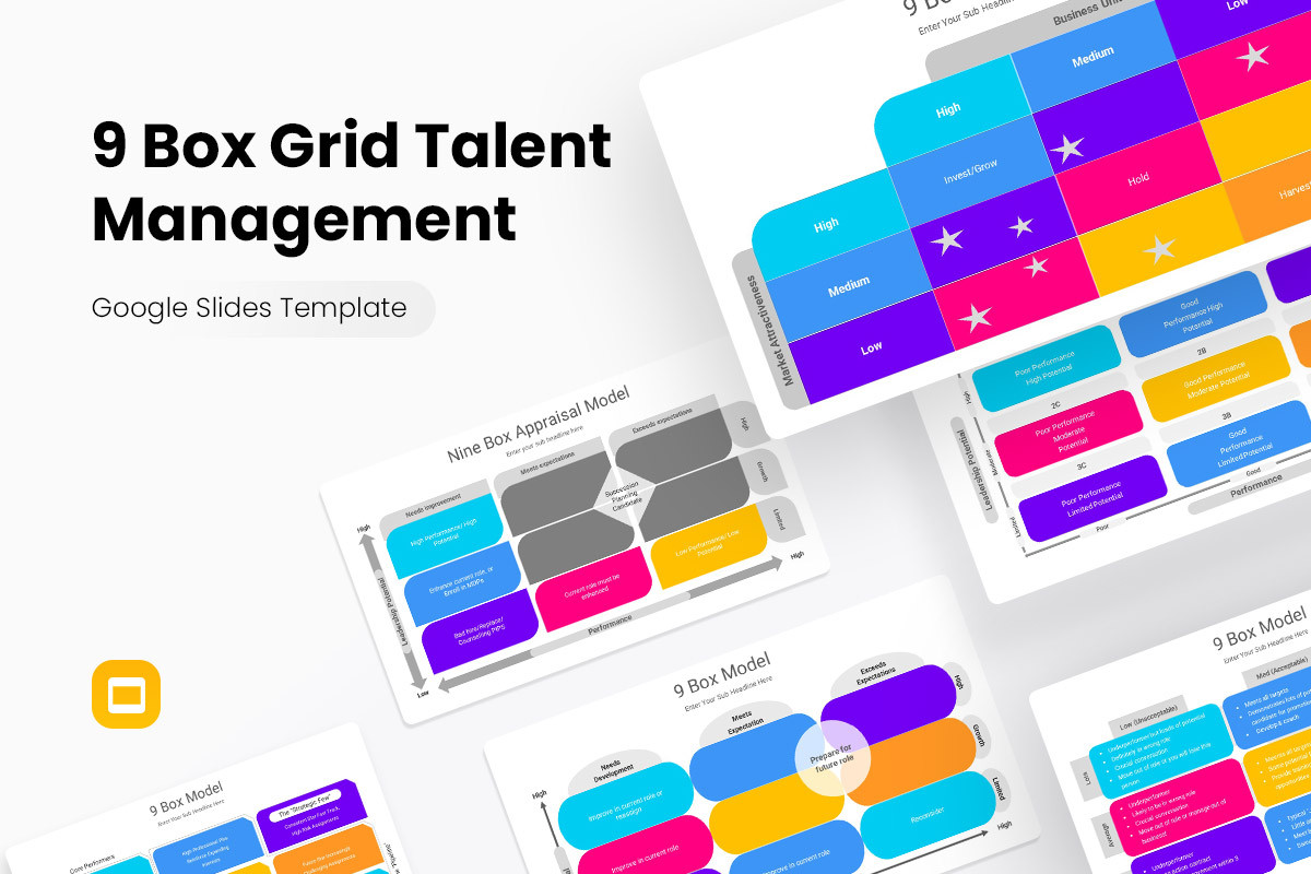 9 Box Grid Talent Management Matrix Google Slides Template | Nulivo Market