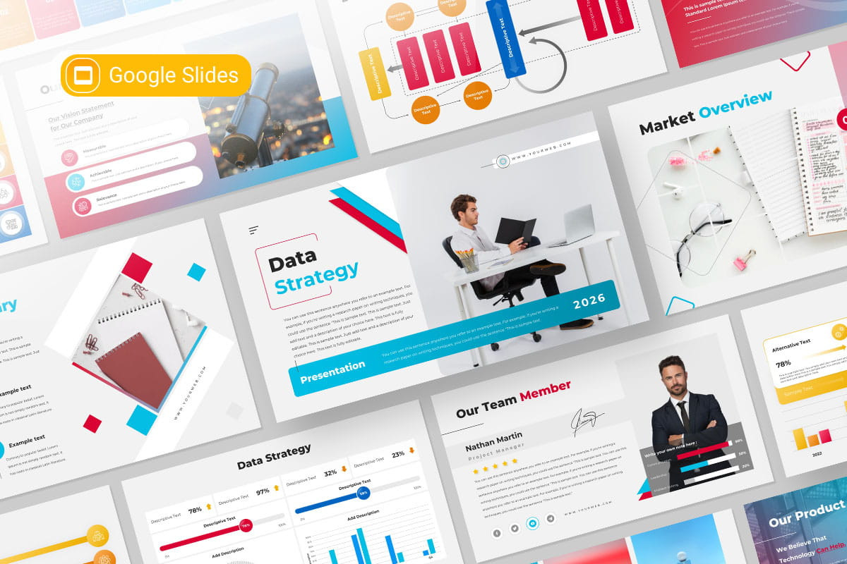 Data Strategy Google Slides Presentation Template | Nulivo Market