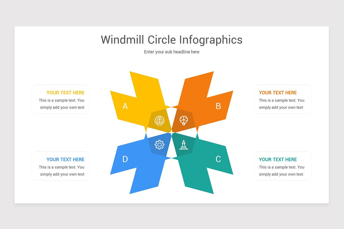 Windmill Circle Infographics PowerPoint Template | Nulivo Market