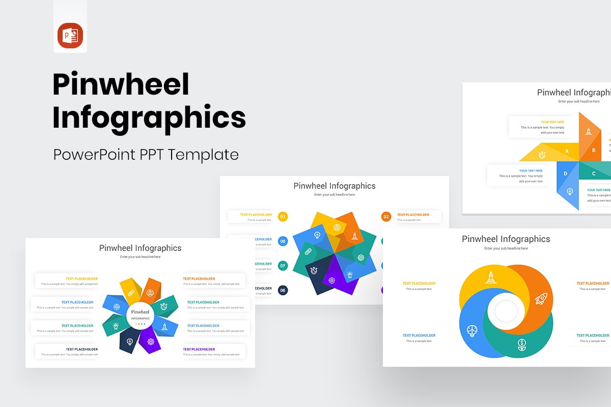 Pinwheel Infographics PowerPoint Template | Nulivo Market