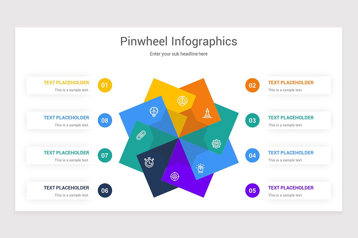 Pinwheel Infographics PowerPoint Template | Nulivo Market