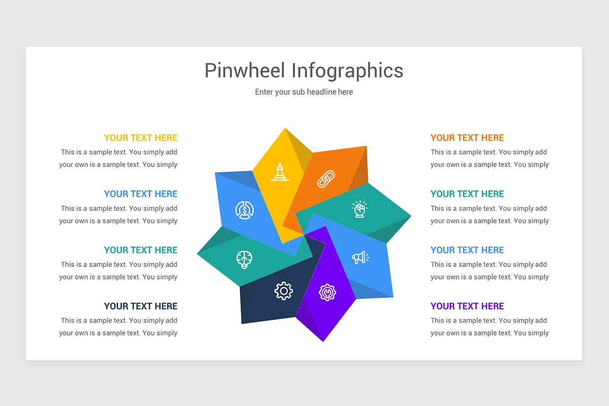 Pinwheel Infographics PowerPoint Template | Nulivo Market
