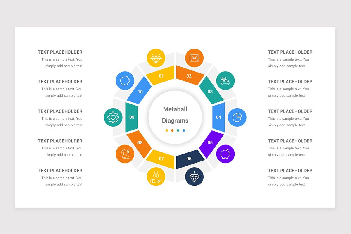 Metaball Circle Diagrams PowerPoint Template | Nulivo Market