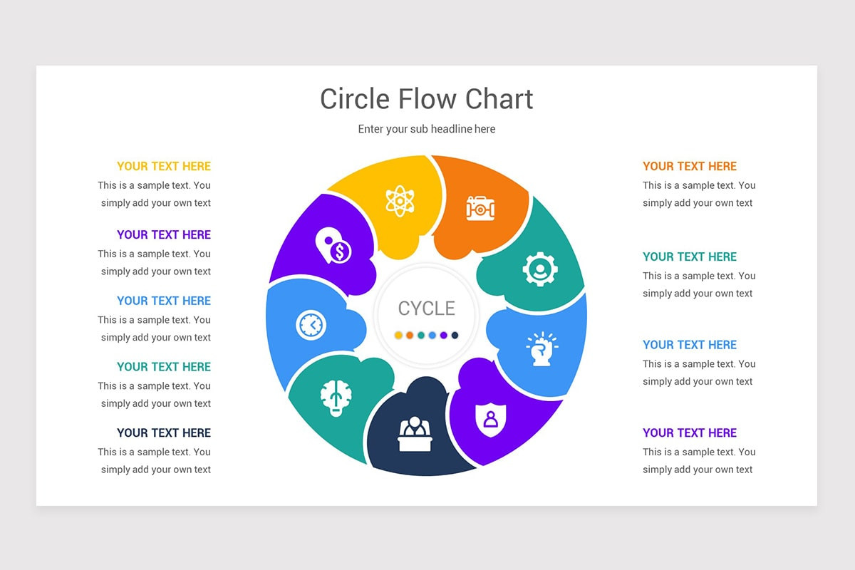 Circle Flow Chart PowerPoint Template | Nulivo Market