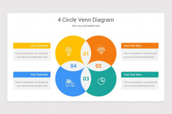 4 Circle Venn Diagram PowerPoint Template | Nulivo Market