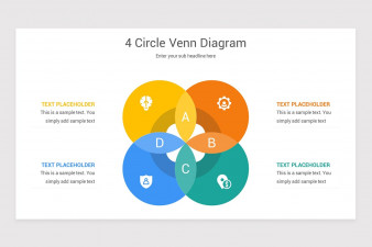 4 Circle Venn Diagram PowerPoint Template | Nulivo Market