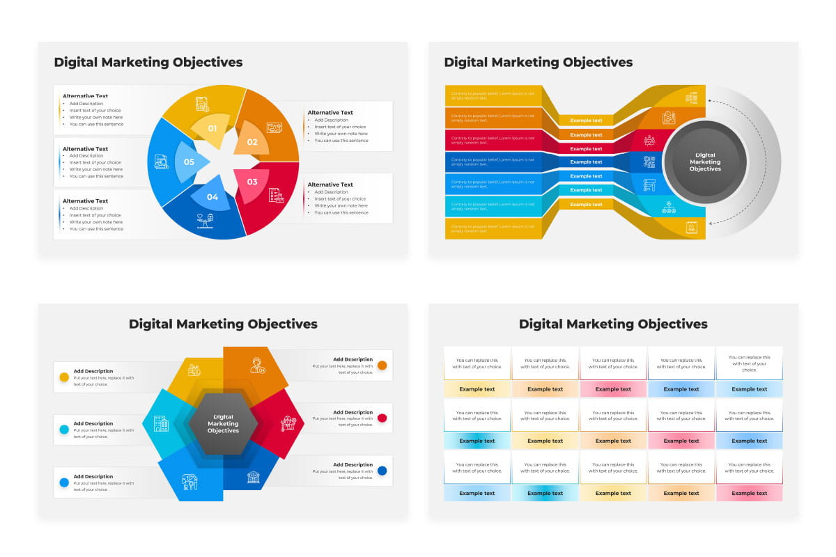 Digital Marketing Objectives PowerPoint Presentation Template | Nulivo ...