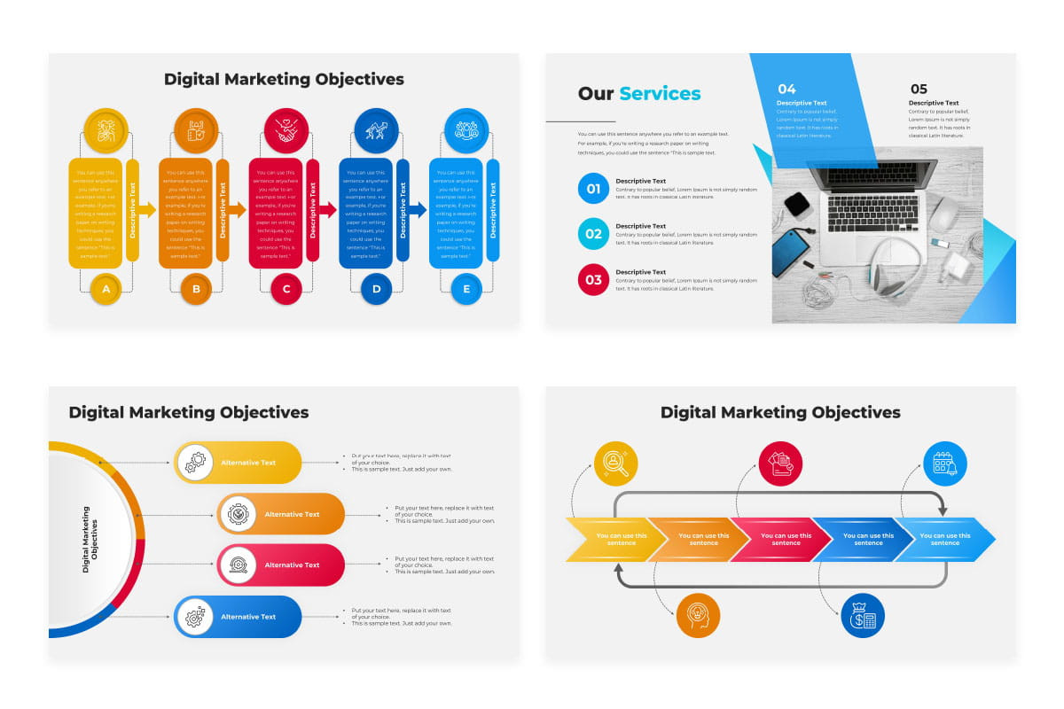 Digital Marketing Objectives PowerPoint Presentation Template | Nulivo ...