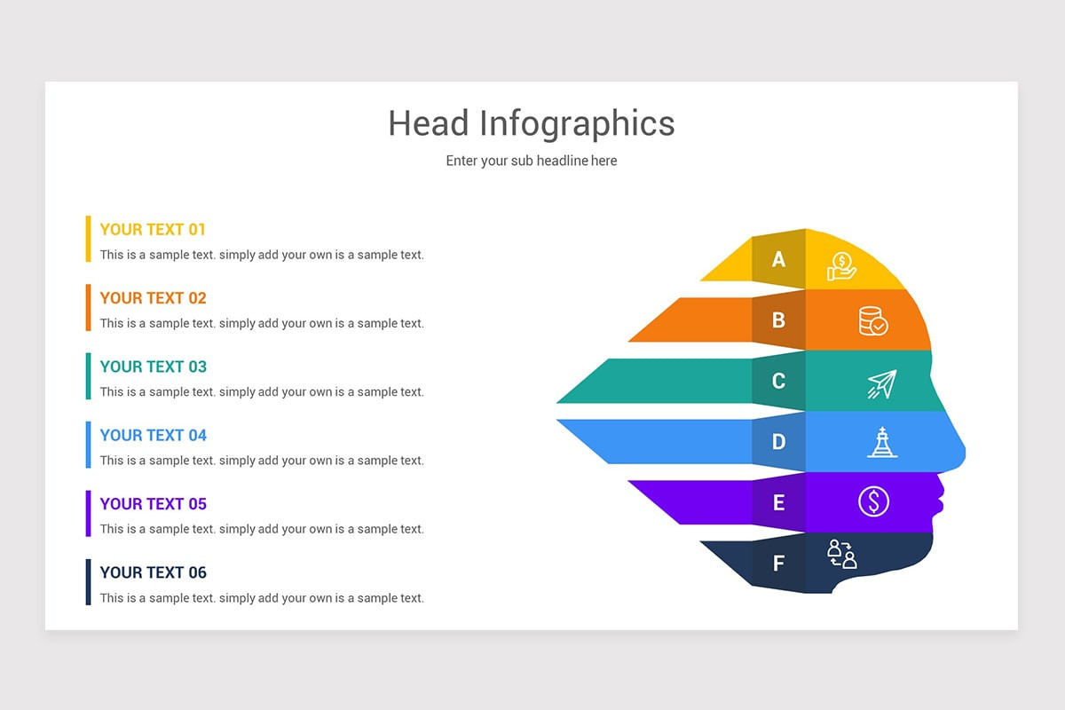 Human Head Infographics PowerPoint Template | Nulivo Market