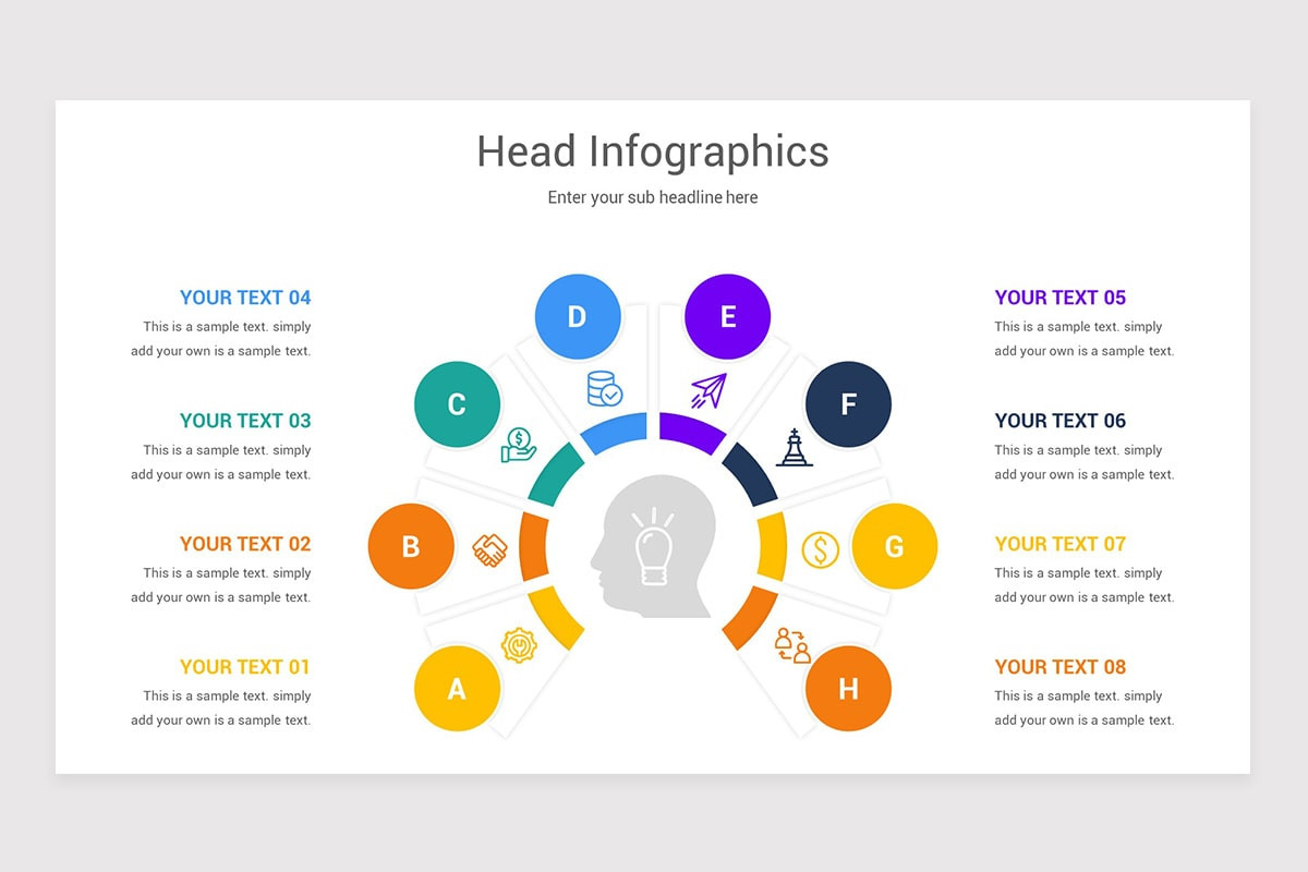 Human Head Infographics PowerPoint Template | Nulivo Market