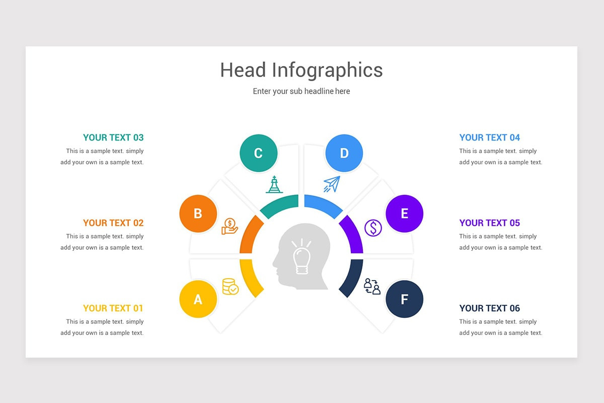 Human Head Infographics PowerPoint Template | Nulivo Market