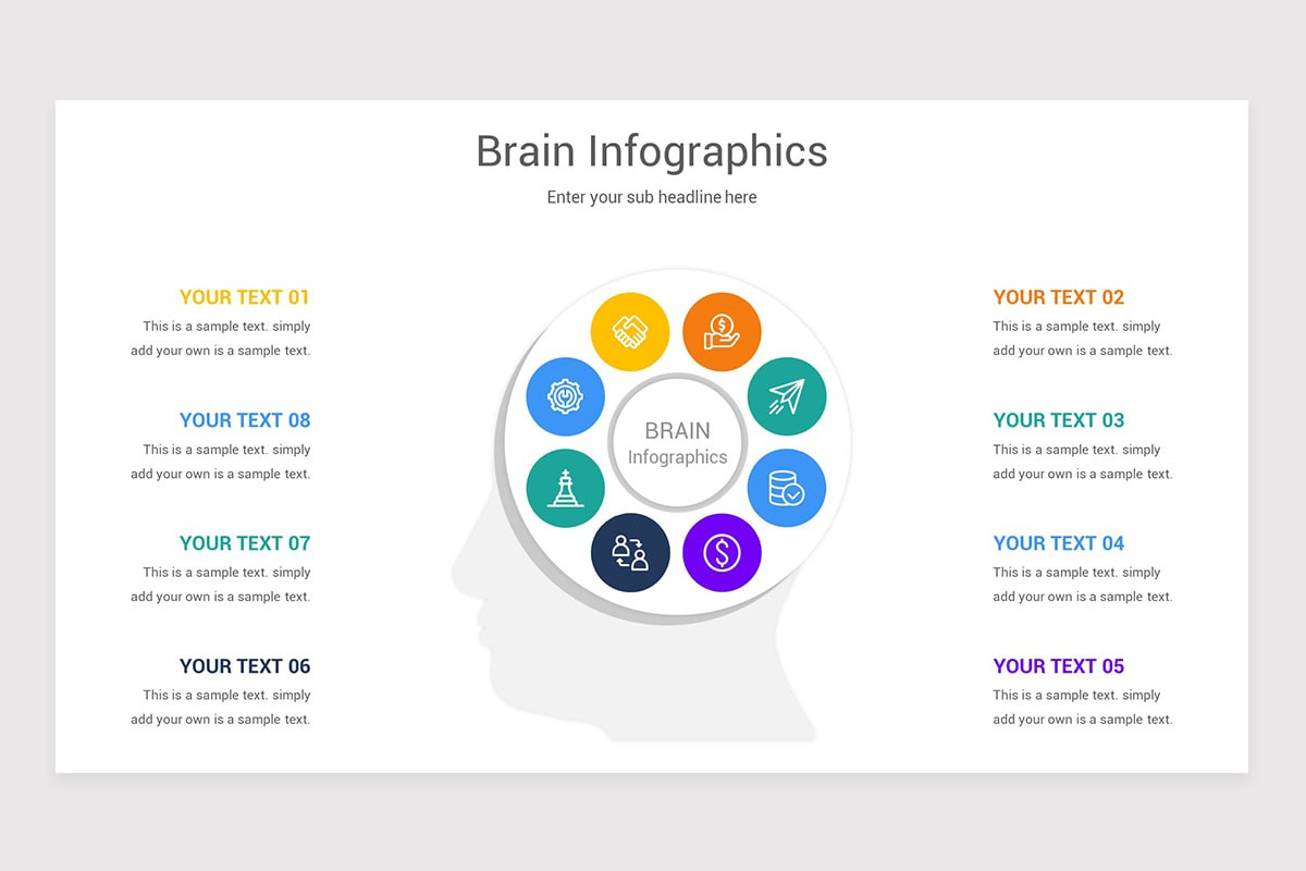 Human Head Infographics PowerPoint Template | Nulivo Market
