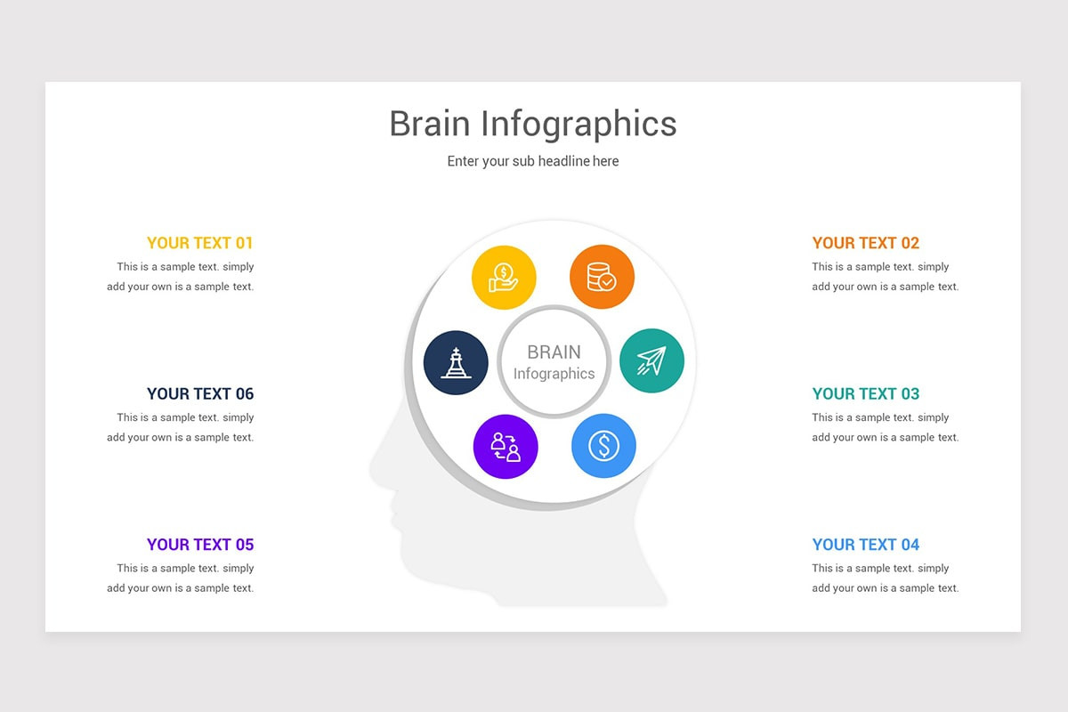 Human Head Infographics PowerPoint Template | Nulivo Market