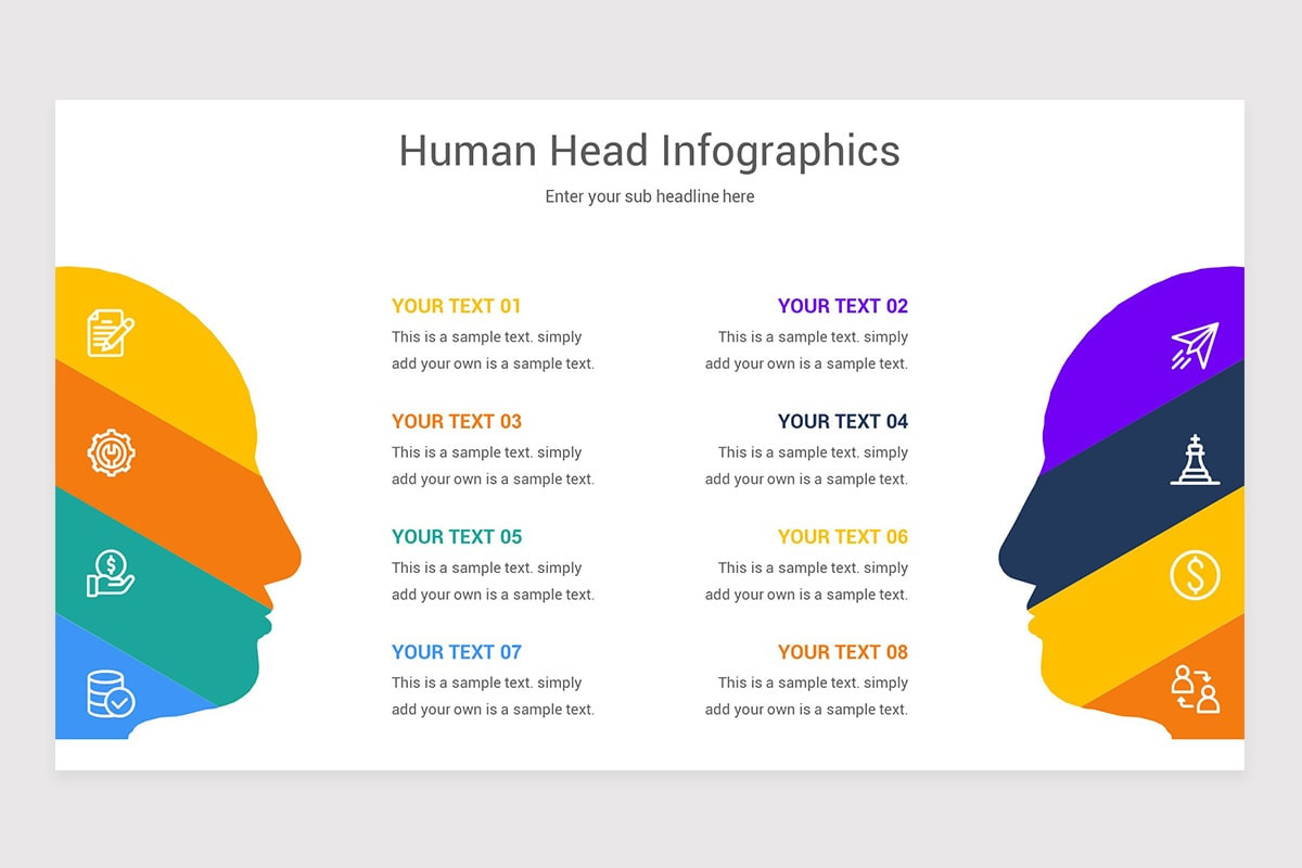 Human Head Infographics PowerPoint Template | Nulivo Market