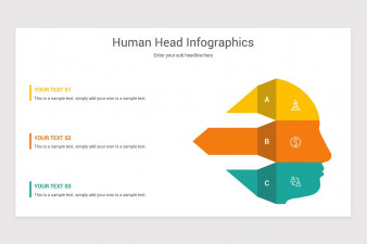 Human Head Infographics PowerPoint Template | Nulivo Market