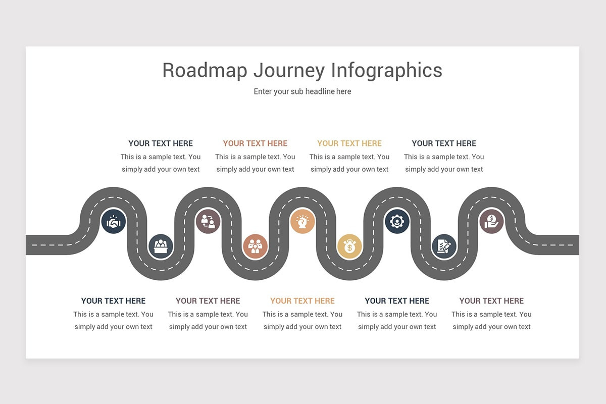 Roadmap Journey Infographics PowerPoint Template | Nulivo Market