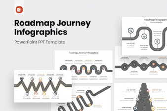 Roadmap Journey Infographics PowerPoint Template | Nulivo Market