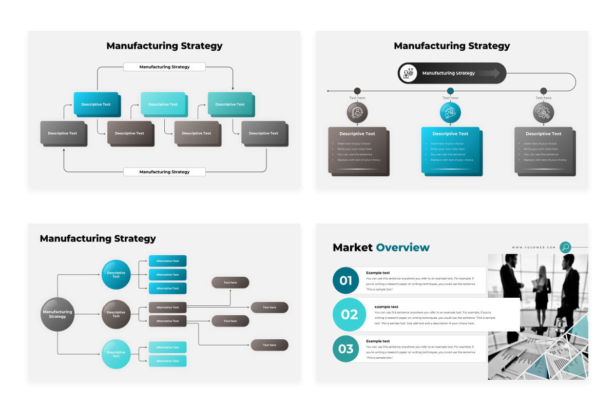 Manufacturing Strategy PowerPoint Presentation Template | Nulivo Market