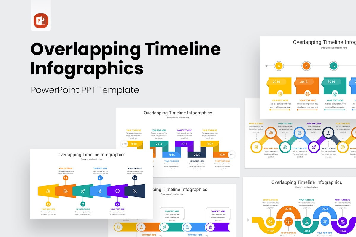 Overlapping Timeline PowerPoint Template Nulivo Market
