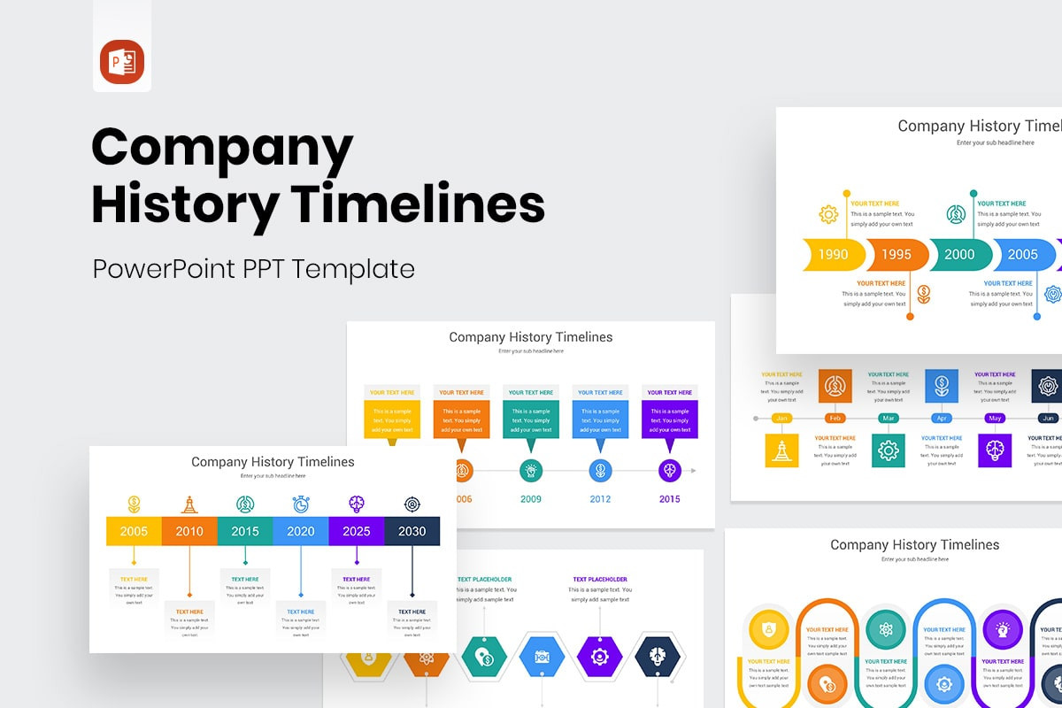 Company History Timelines Diagrams PowerPoint Template Nulivo Market