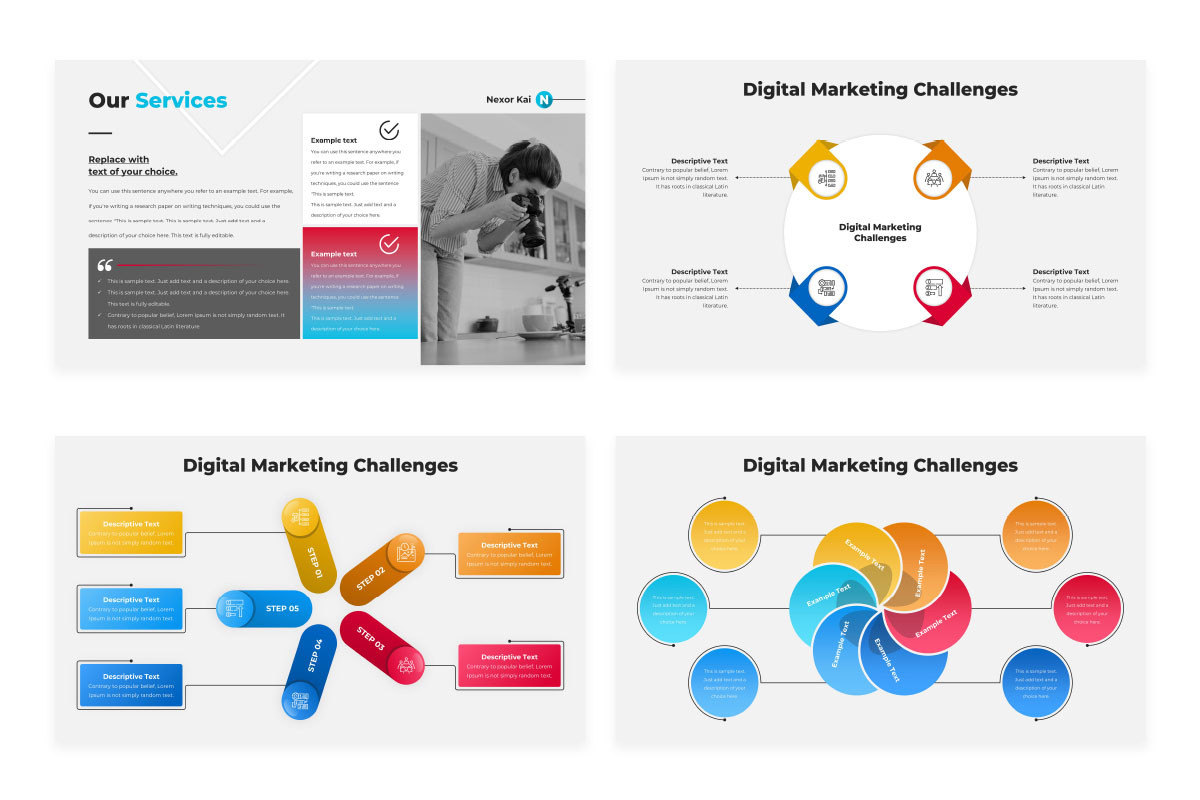 Digital Marketing Challenges PowerPoint Presentation Template | Nulivo ...