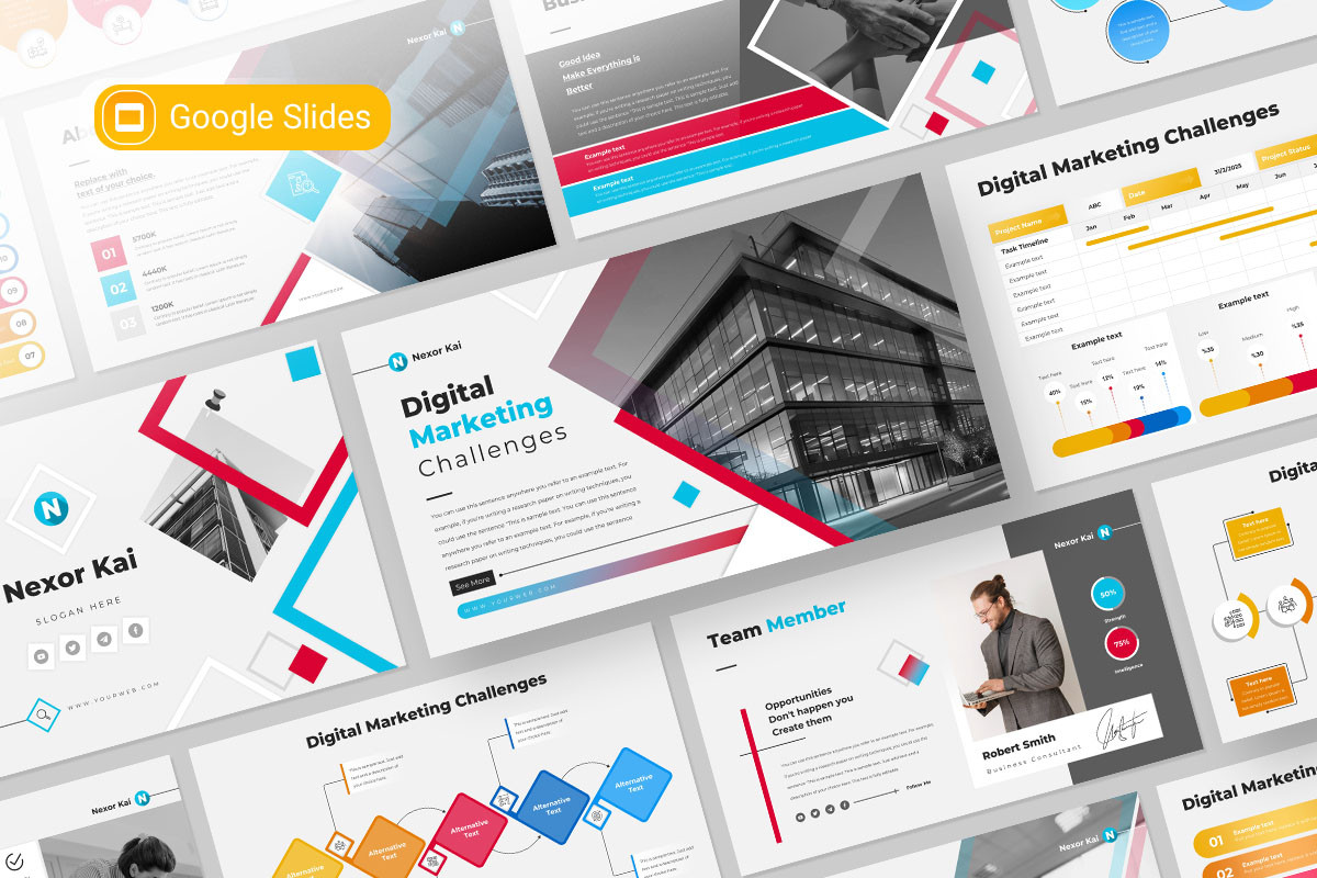 Digital Marketing Challenges Google Slides Presentation Template ...