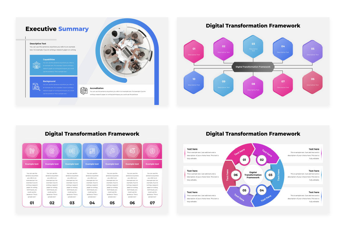 Digital Transformation Framework PowerPoint Presentation Template ...