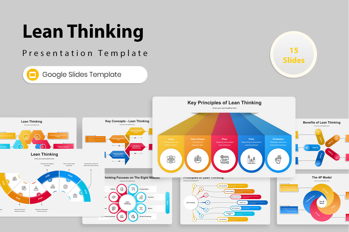 Lean Thinking Google Slides Presentation Template | Nulivo Market