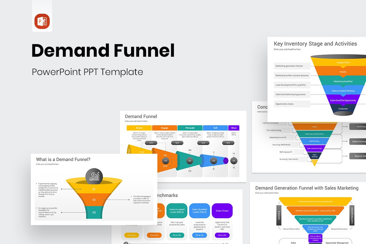 Demand Funnel PowerPoint Presentation Template | Nulivo Market