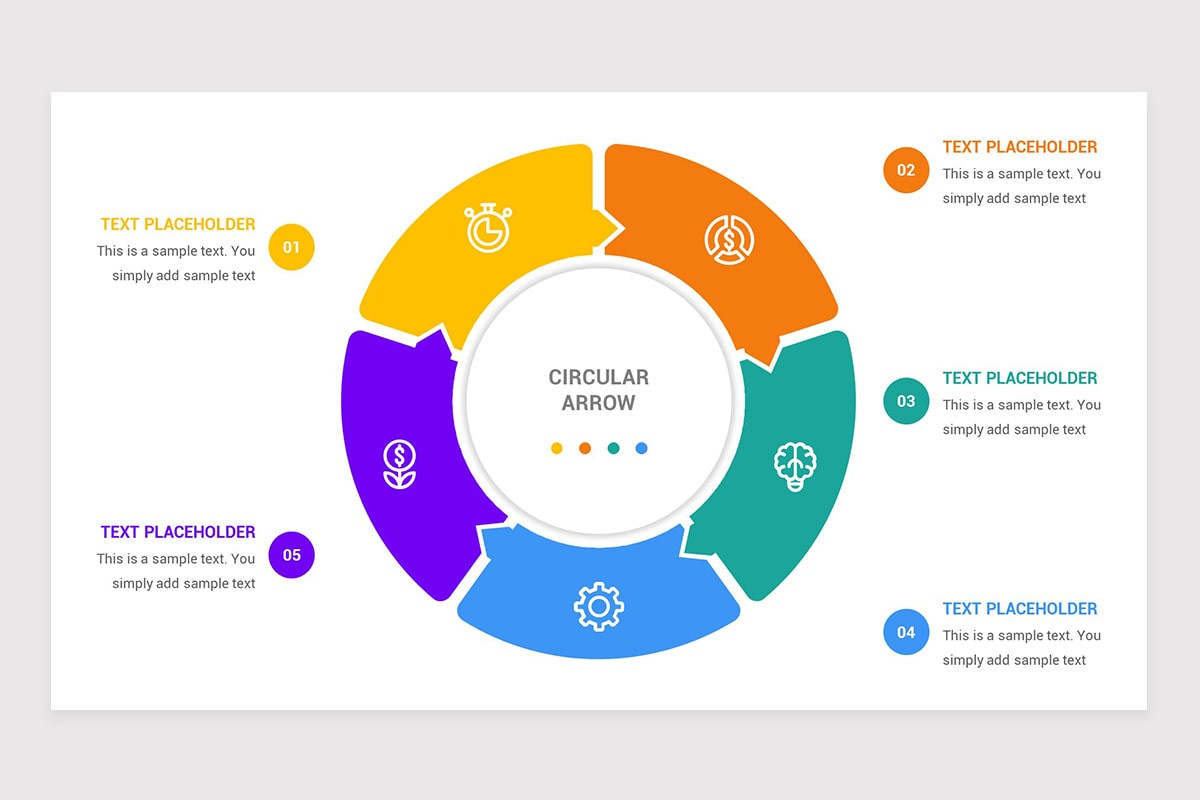 Circular Arrow Diagram Keynote Template | Nulivo Market