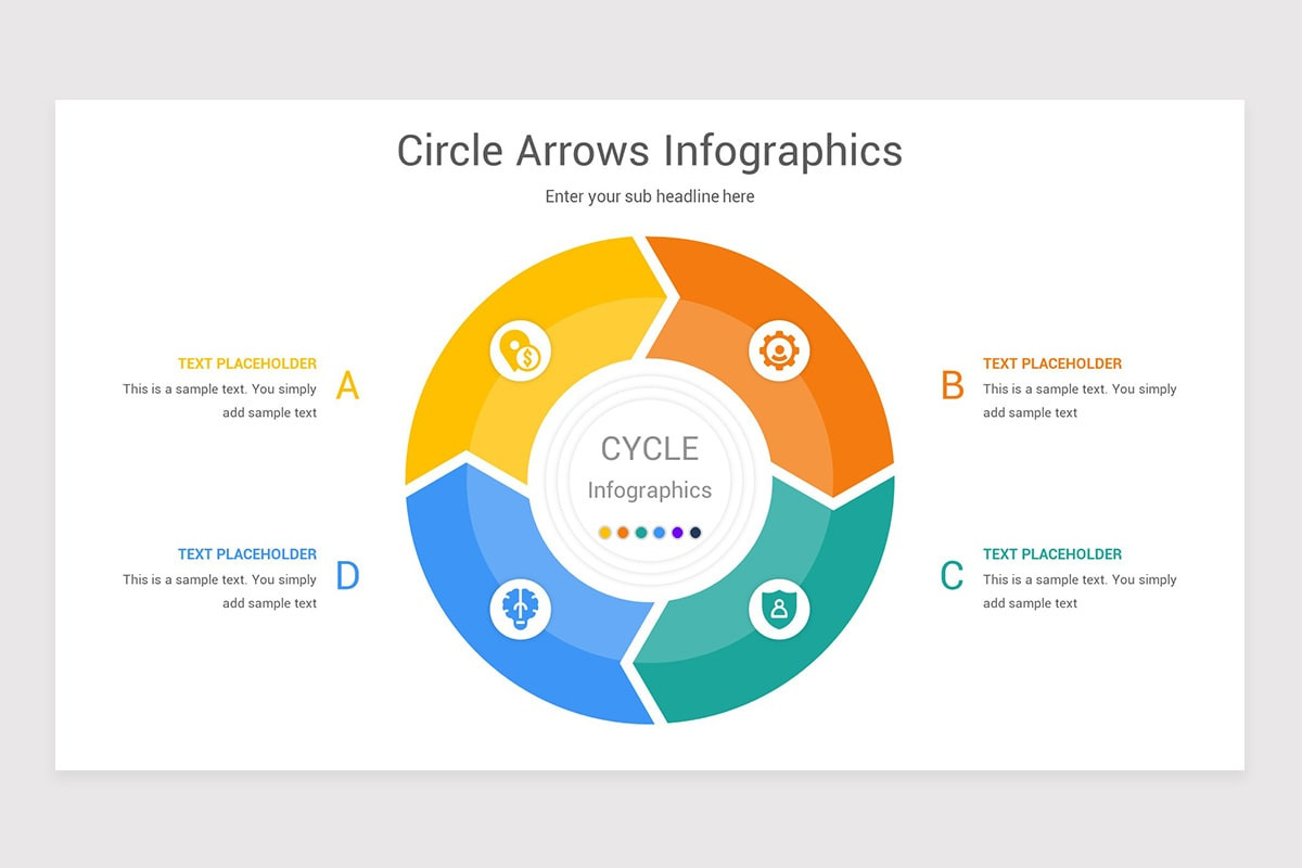 Circle Arrows Infographics Keynote Template | Nulivo Market