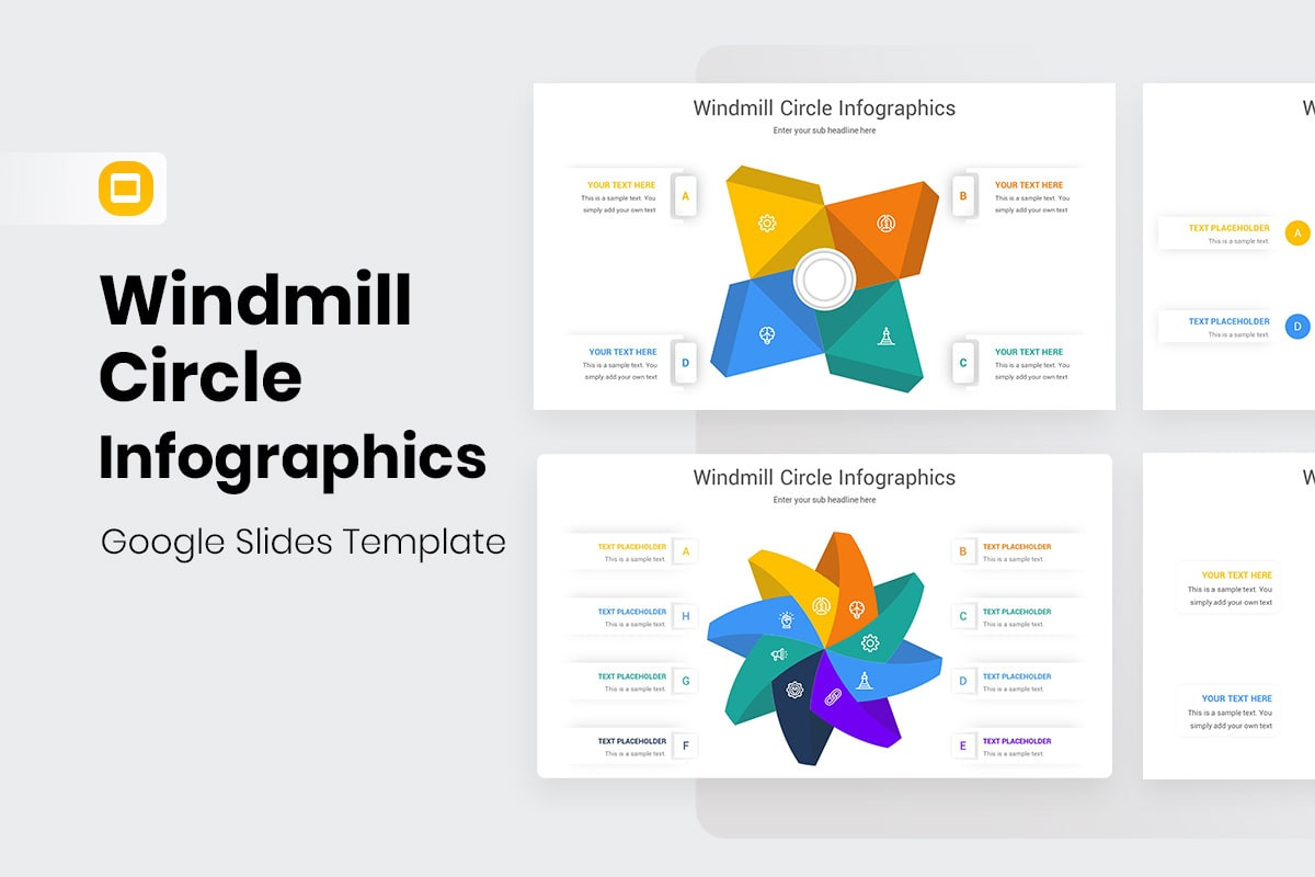 Windmill Circle Infographics Google Slides Template | Nulivo Market