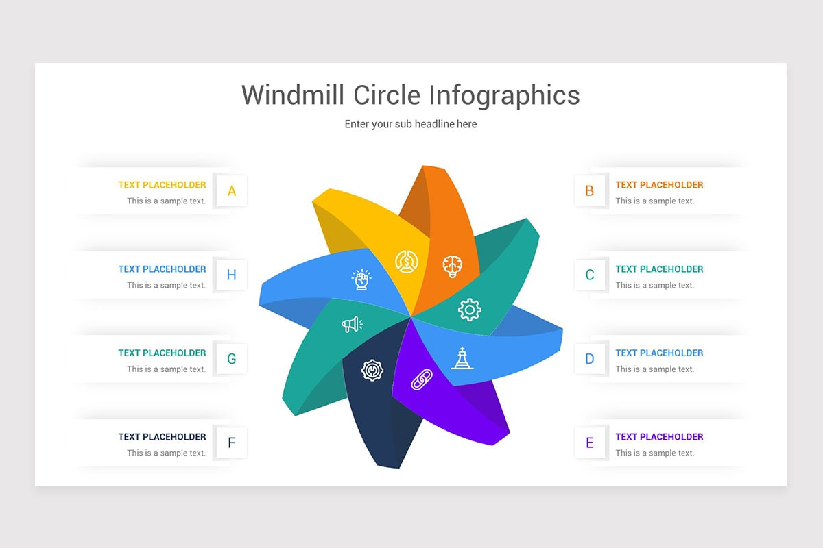 Windmill Circle Infographics Keynote Template | Nulivo Market