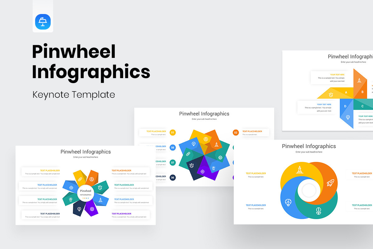 Pinwheel Infographics Keynote Template | Nulivo Market