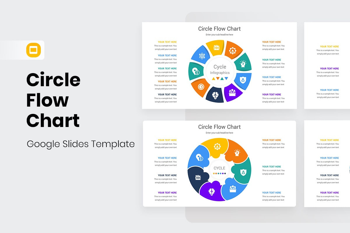 Circle Flow Chart Google Slides Template Nulivo Market