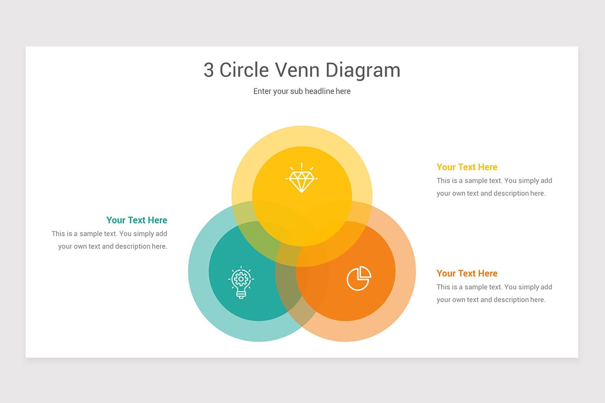 3 Circle Venn Diagram Google Slides Template | Nulivo Market